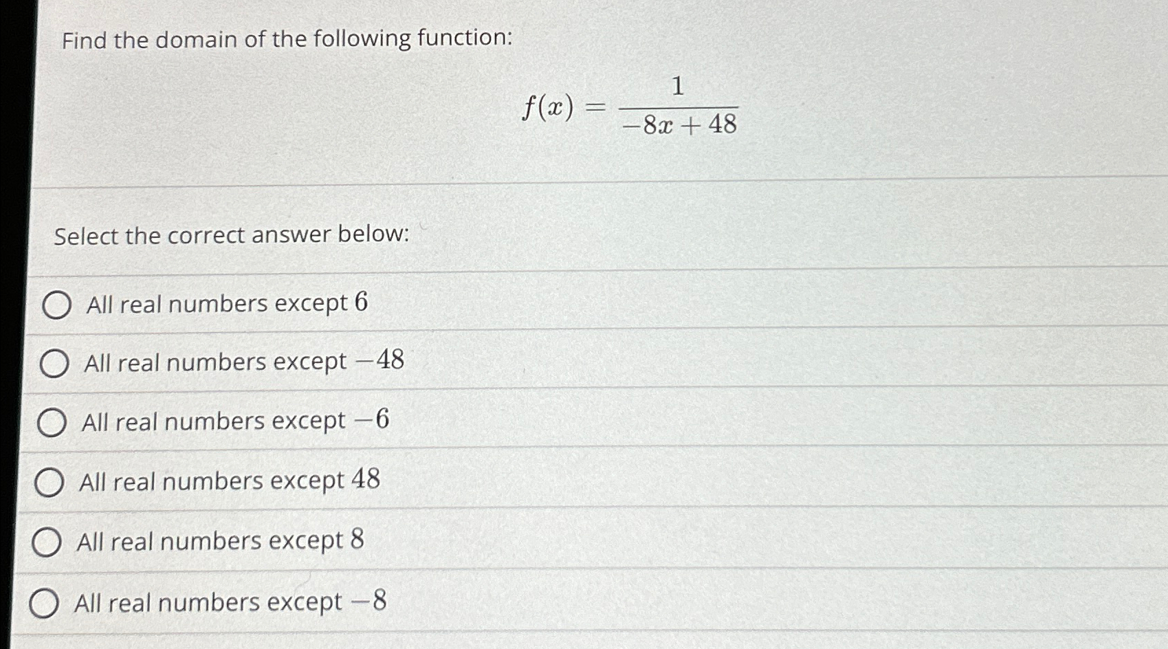 Solved Find the domain of the following | Chegg.com