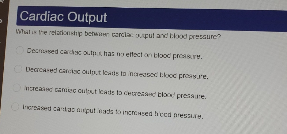 Solved Cardiac OutputWhat is the relationship between | Chegg.com