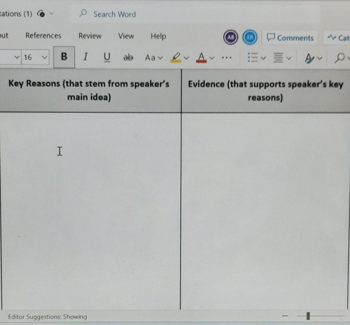 1. Key Reason and Evidence 3. Key Reason and | Chegg.com