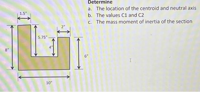 Solved Determine The location of the centroid and neutral | Chegg.com