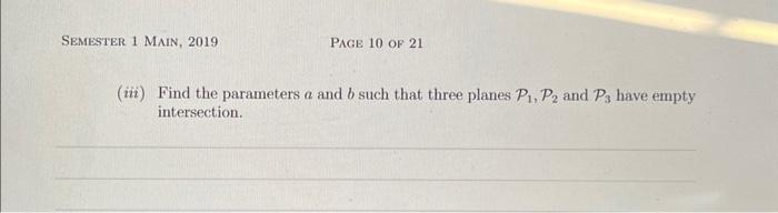 Solved 1. (a) Let P1,P2 and P3 be three planes in three | Chegg.com