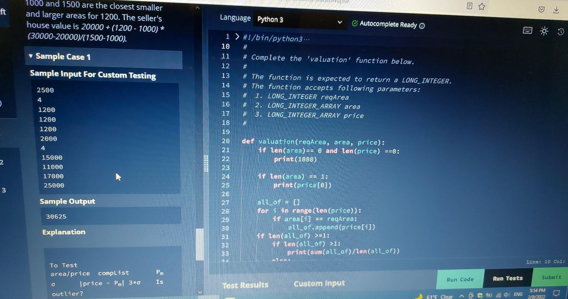 Solved Language Python 3 G Autocomplete Ready O BETA Can't | Chegg.com