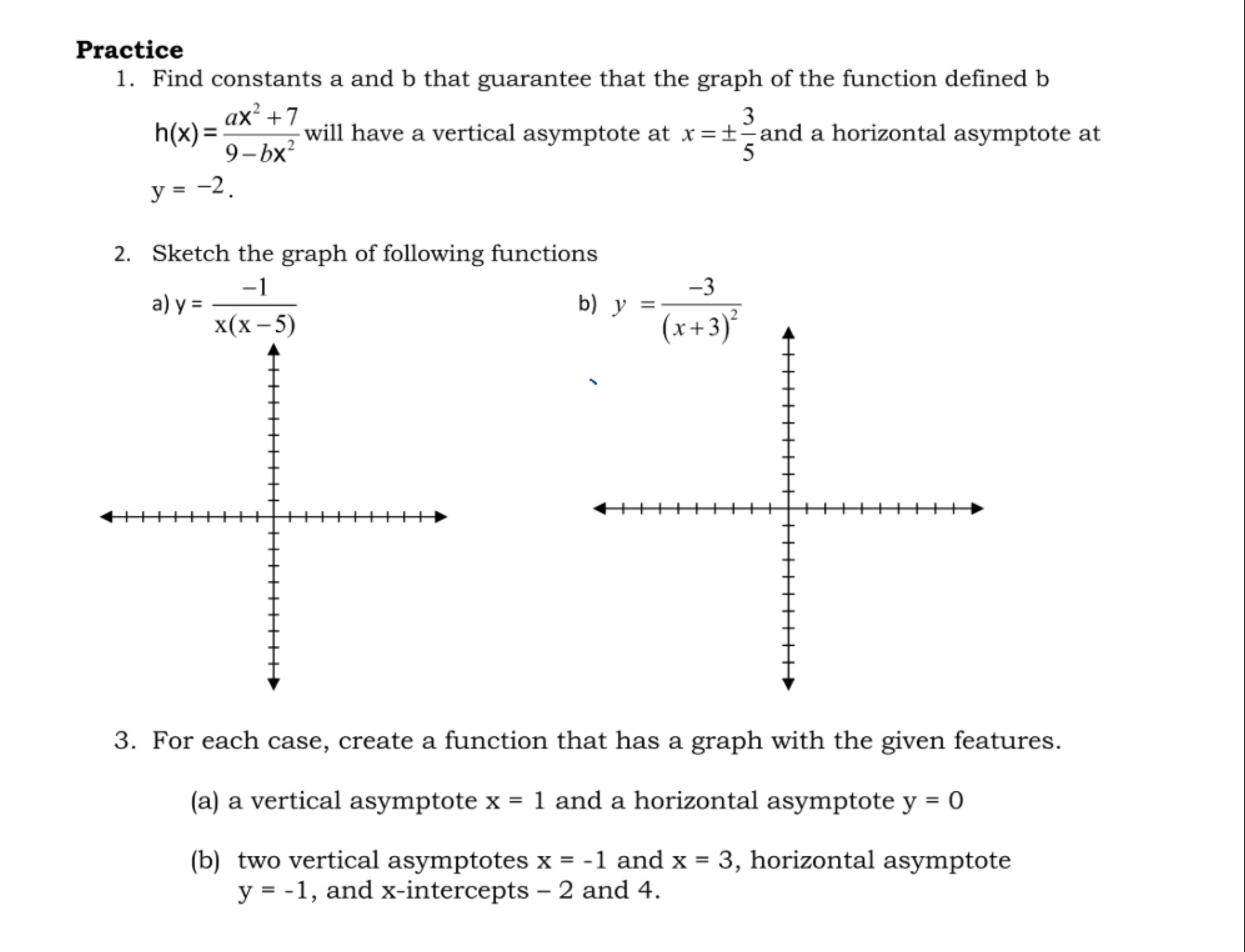 Solved PracticeFind constants a and b ﻿that guarantee that | Chegg.com