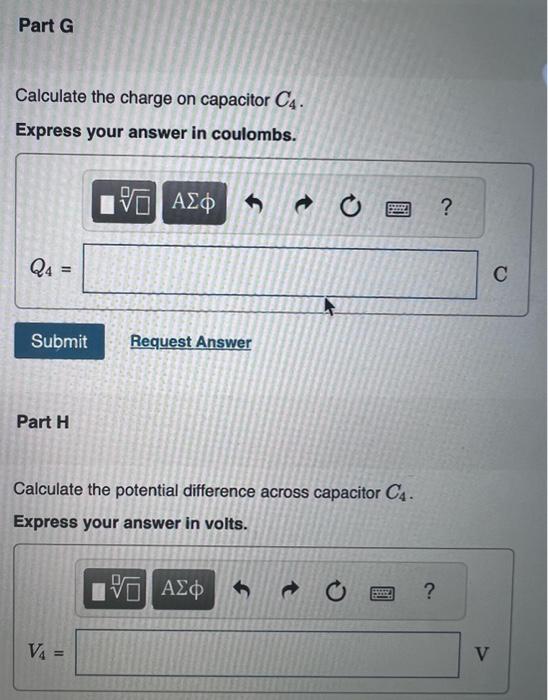 Solved In (Figure 1), each capacitor has C=4.10μF and | Chegg.com