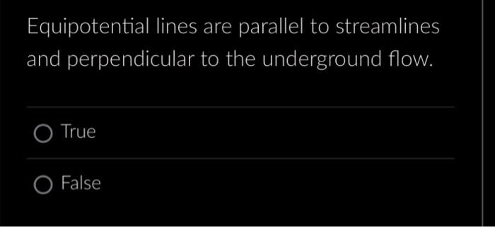 Solved Equipotential lines are parallel to streamlines and | Chegg.com