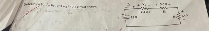 Solved 7. Determine the voltage V4 and current I5 (through | Chegg.com