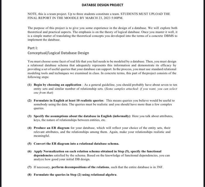 Solved Part II: Implementation In general, after the logical | Chegg.com