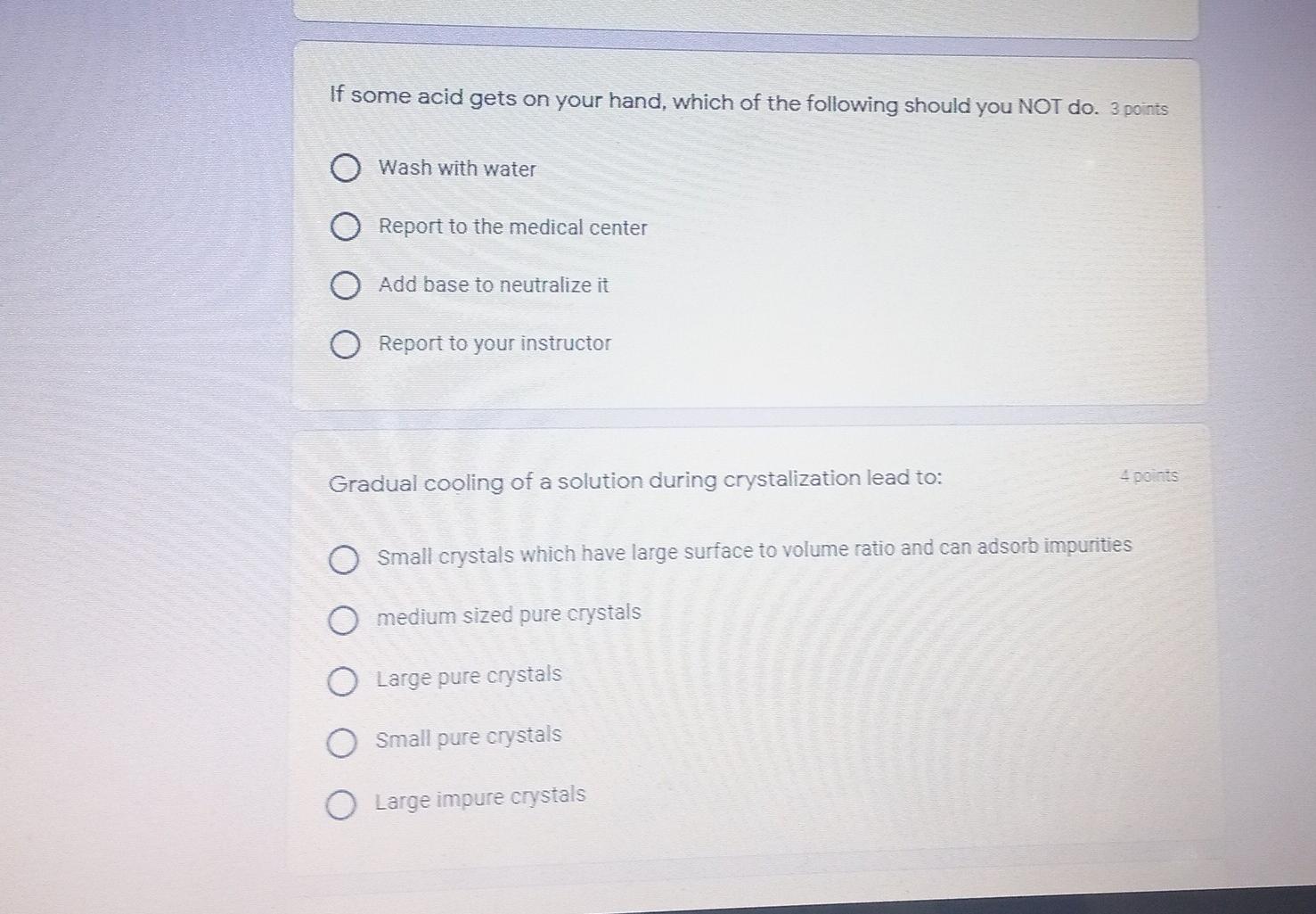 Solved If some acid gets on your hand, which of the | Chegg.com