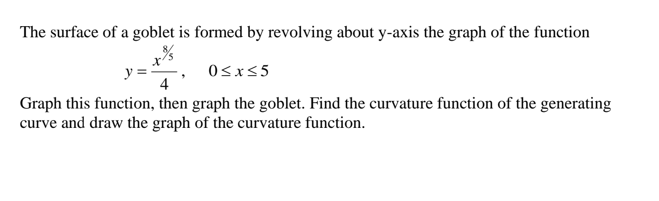 Solved The surface of a goblet is formed by revolving about | Chegg.com