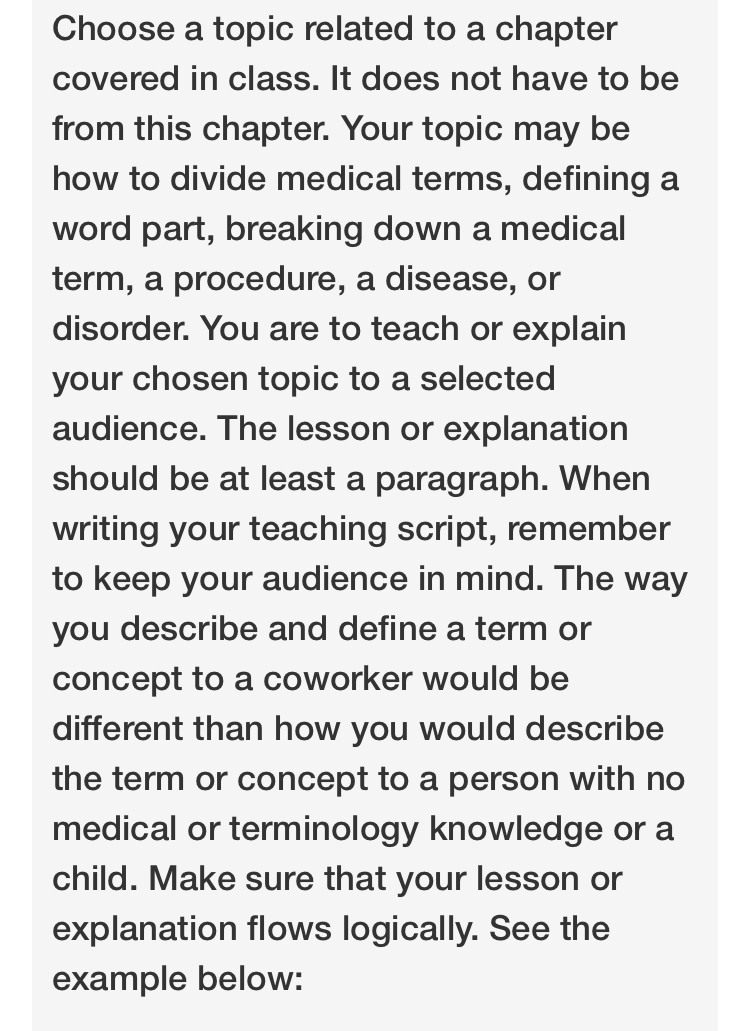 Solved Choose a topic related to a chapter covered in class. | Chegg.com