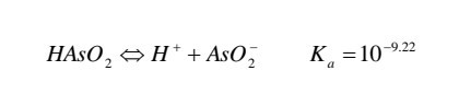 Solved Arsenic acid (HAsO2) is a weak acid and ionizes | Chegg.com