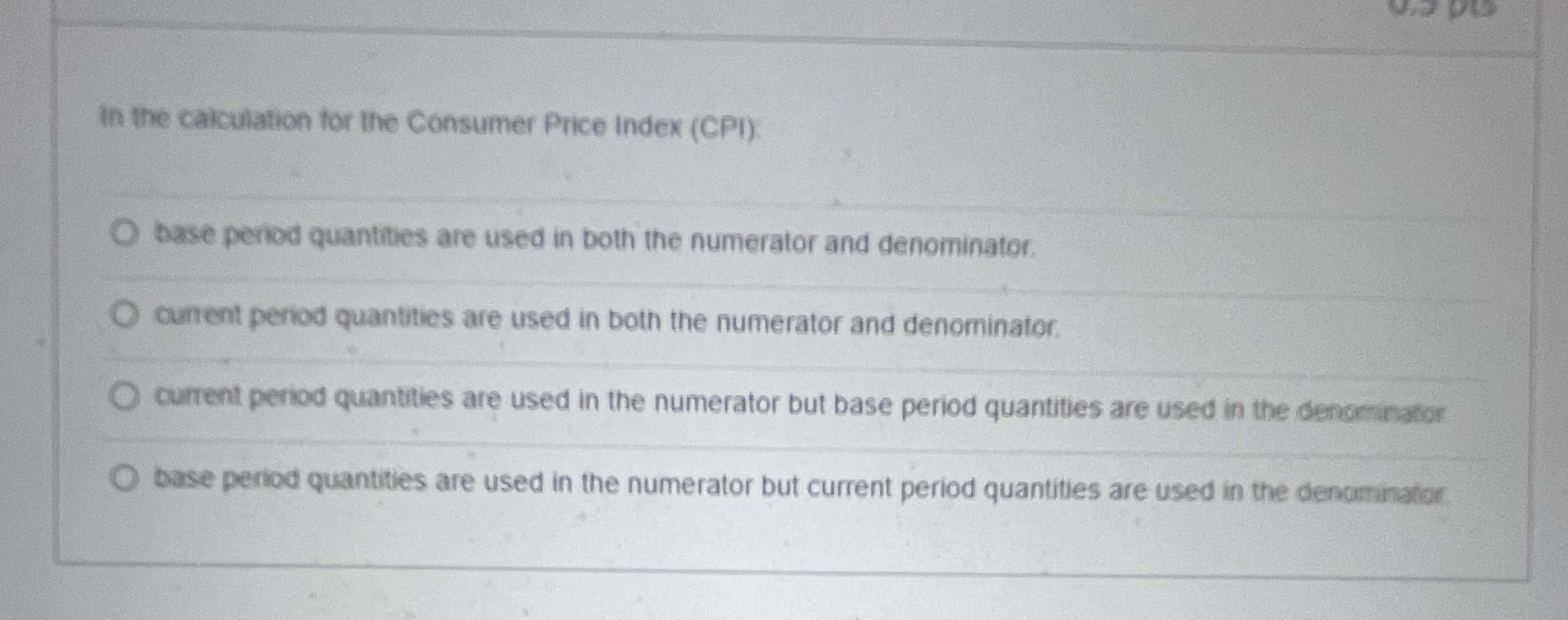 Solved In the calcuation for the Consumer Price index | Chegg.com