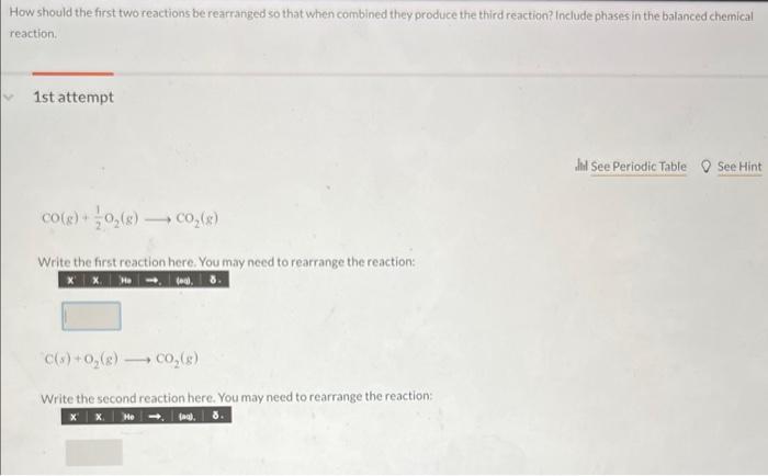 Solved How should the first two reactions be rearranged so | Chegg.com