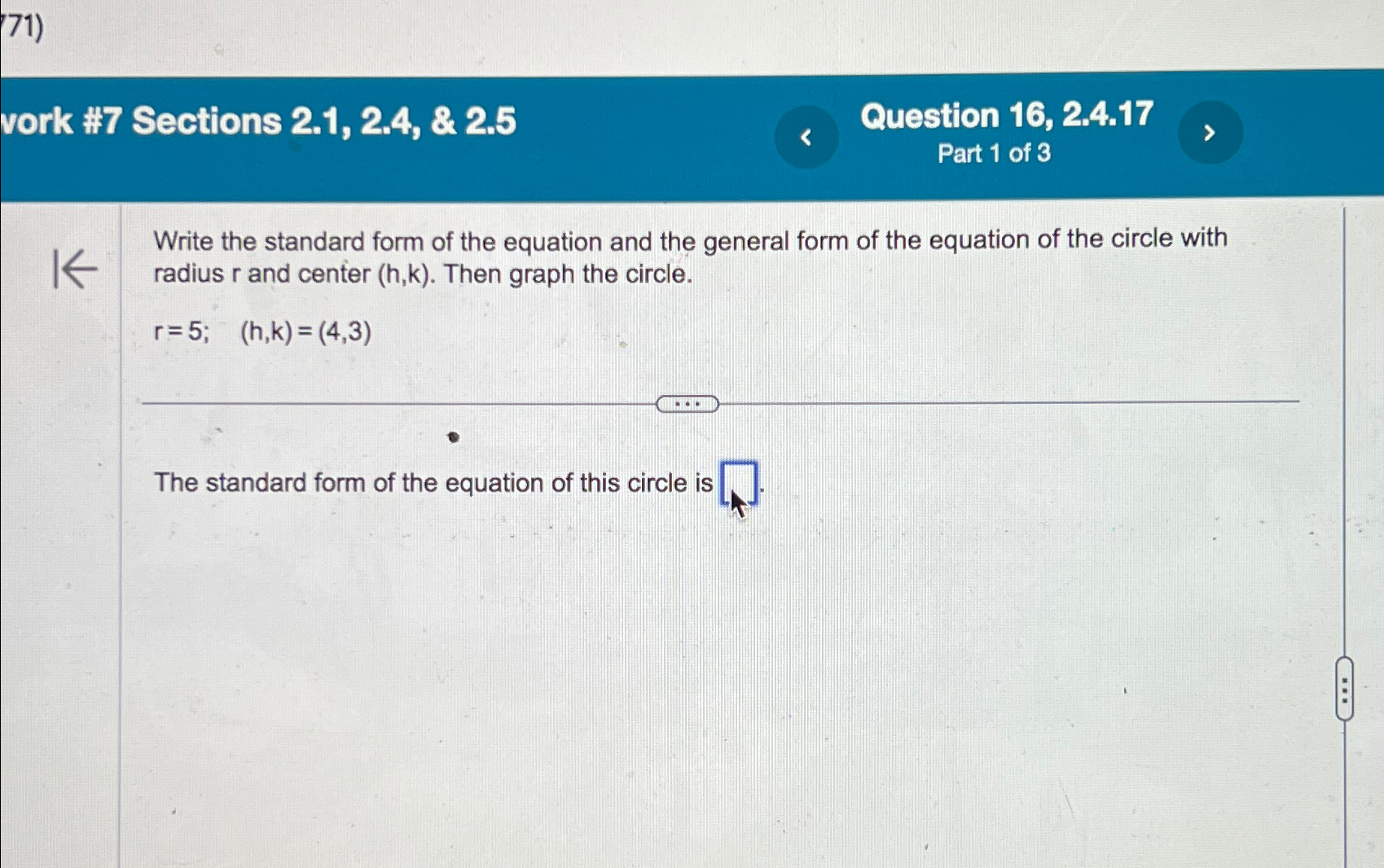 Solved (71)vork #7 ﻿Sections 2.1, 2.4, ﻿& 2.5Question | Chegg.com