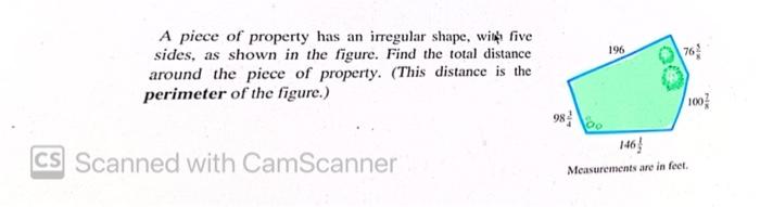 Solved A piece of property has an irregular shape, with five | Chegg.com