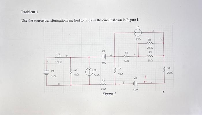 Solved Use the source transformations method to find i in | Chegg.com