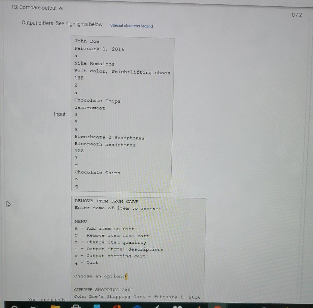 Solved 726 Lab Program Online Shopping Cart Part 2 