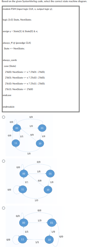 Solved Based On The Given Systemverilog Code Select The