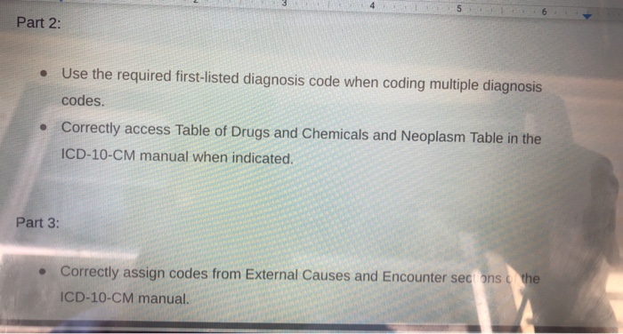 5 Part 2: Use the required first-listed diagnosis | Chegg.com