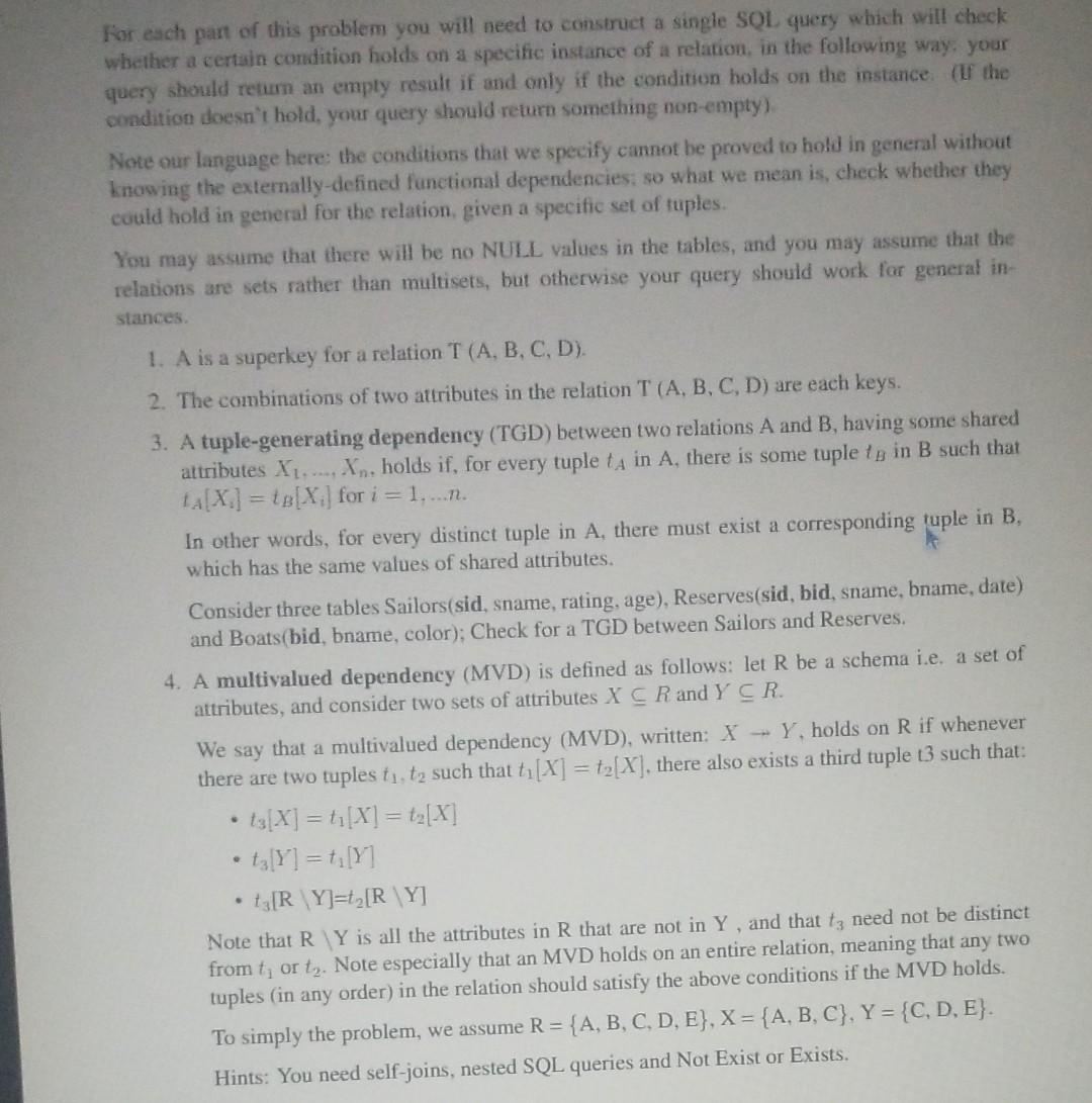 Solved please answer question number 5. SQL below is the | Chegg.com