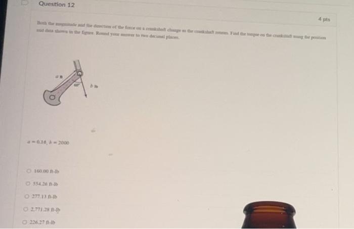 Question 12 and data shown in the figure. Round your | Chegg.com
