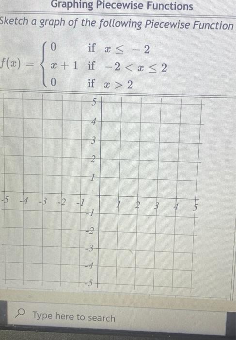 Solved Graphing Piecewise Functions Sketch a graph of the | Chegg.com