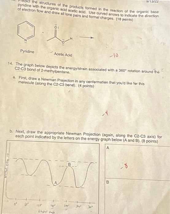 Solved pyridine with structures of the products formed in | Chegg.com