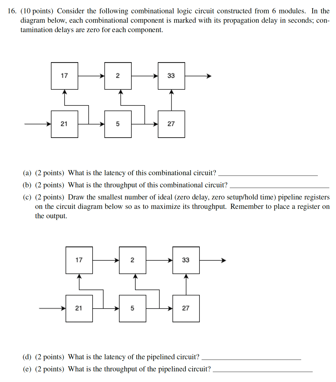 Solved 16. (10 ﻿points) ﻿Consider the following | Chegg.com