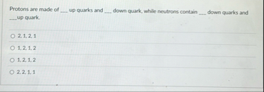 Solved Protons are made of ﻿up quarks and q, ﻿down quark, | Chegg.com