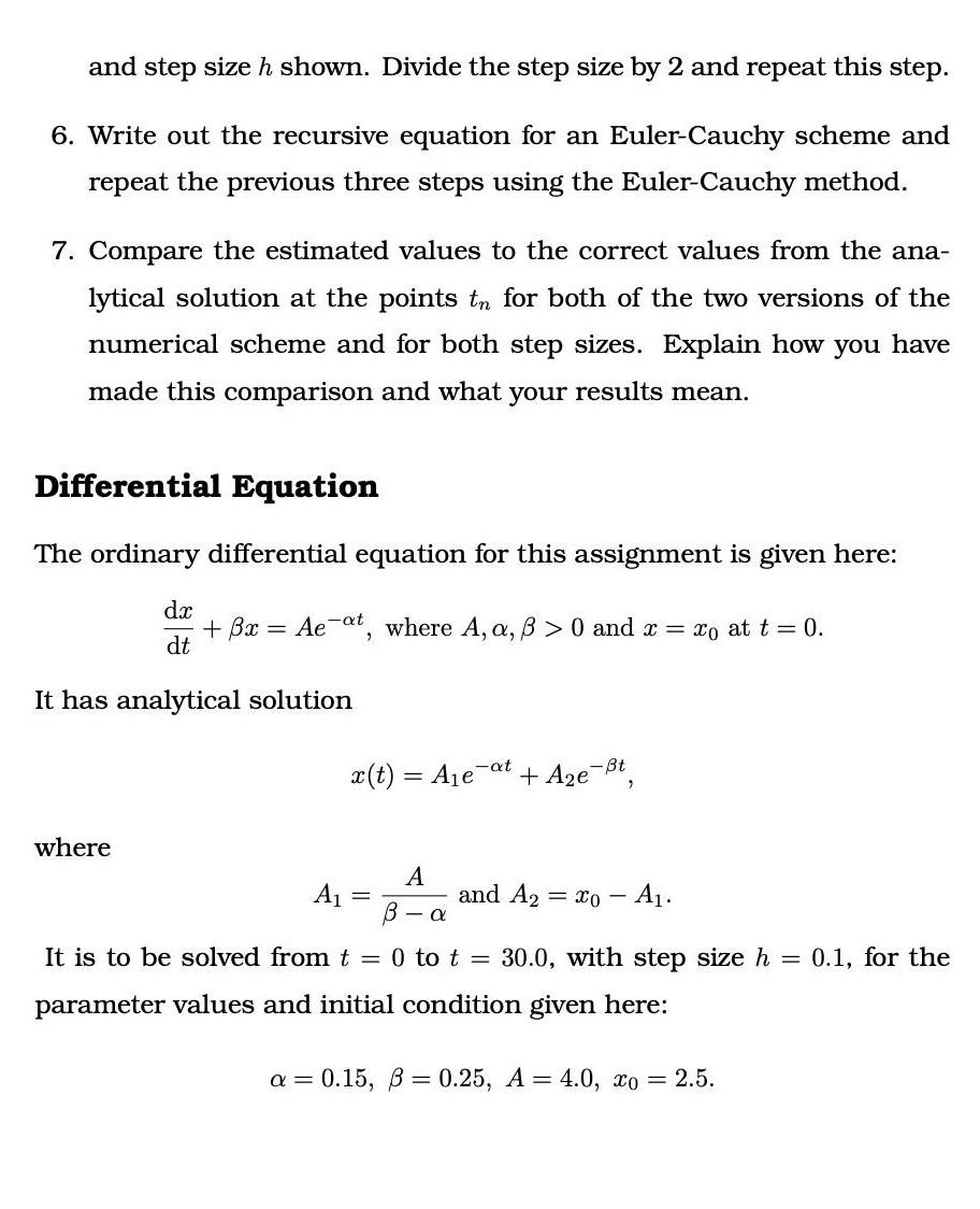 Solved Questions An ordinary differential equation is given | Chegg.com