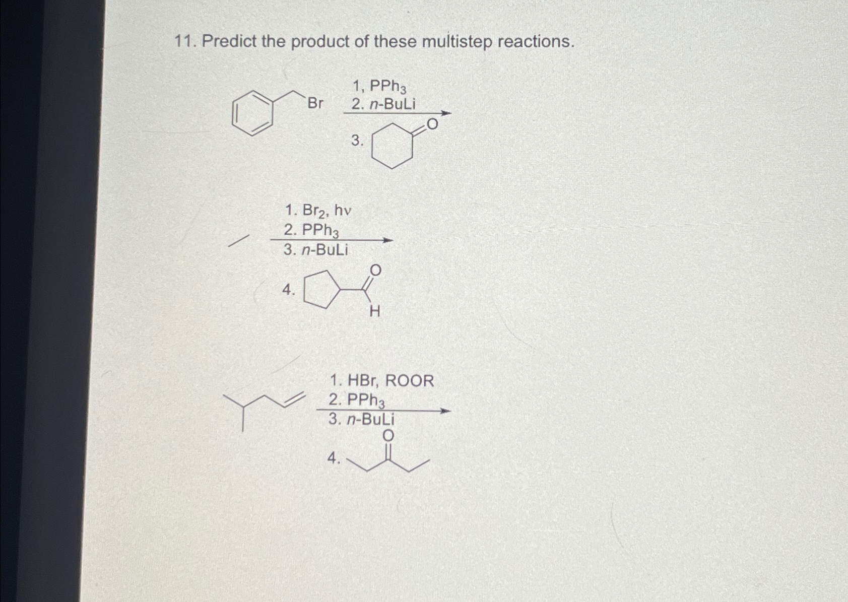 Solved Predict the product of these multistep | Chegg.com