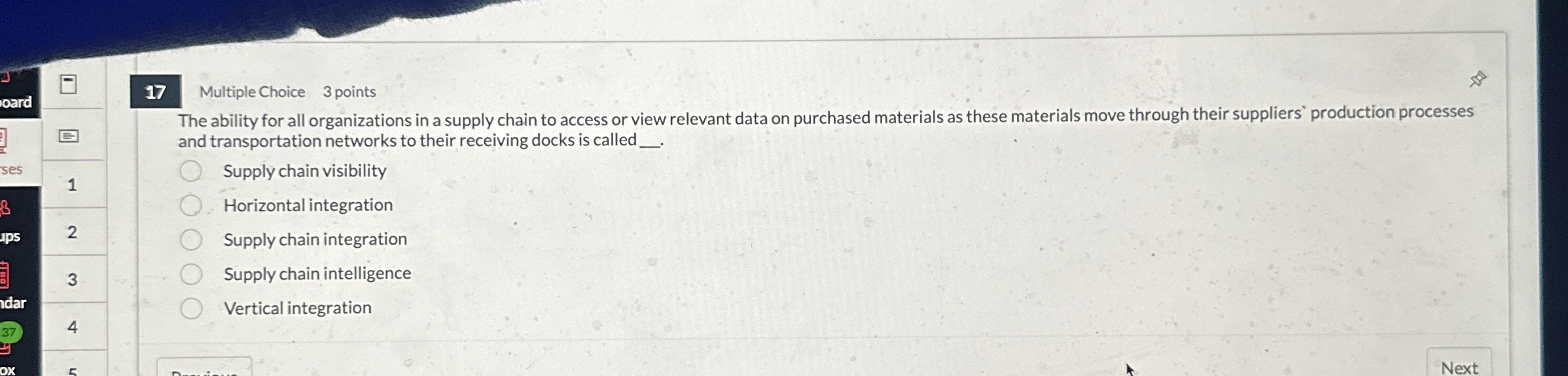 Solved 17Multiple Choice 3 ﻿pointsThe ability for all | Chegg.com