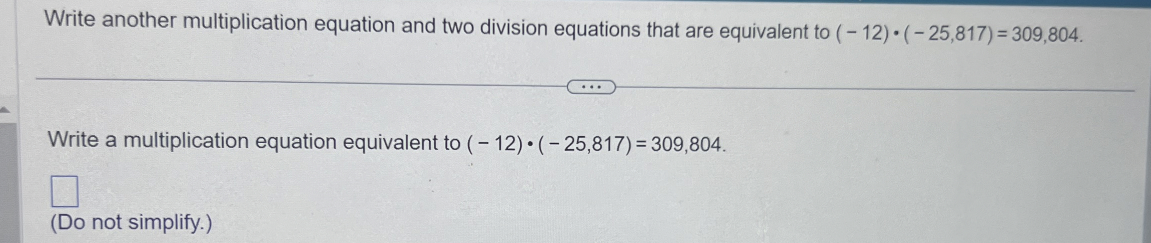Solved Write another multiplication equation and two | Chegg.com