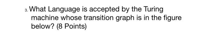 Solved 3 What Language Is Accepted By The Turing Machine