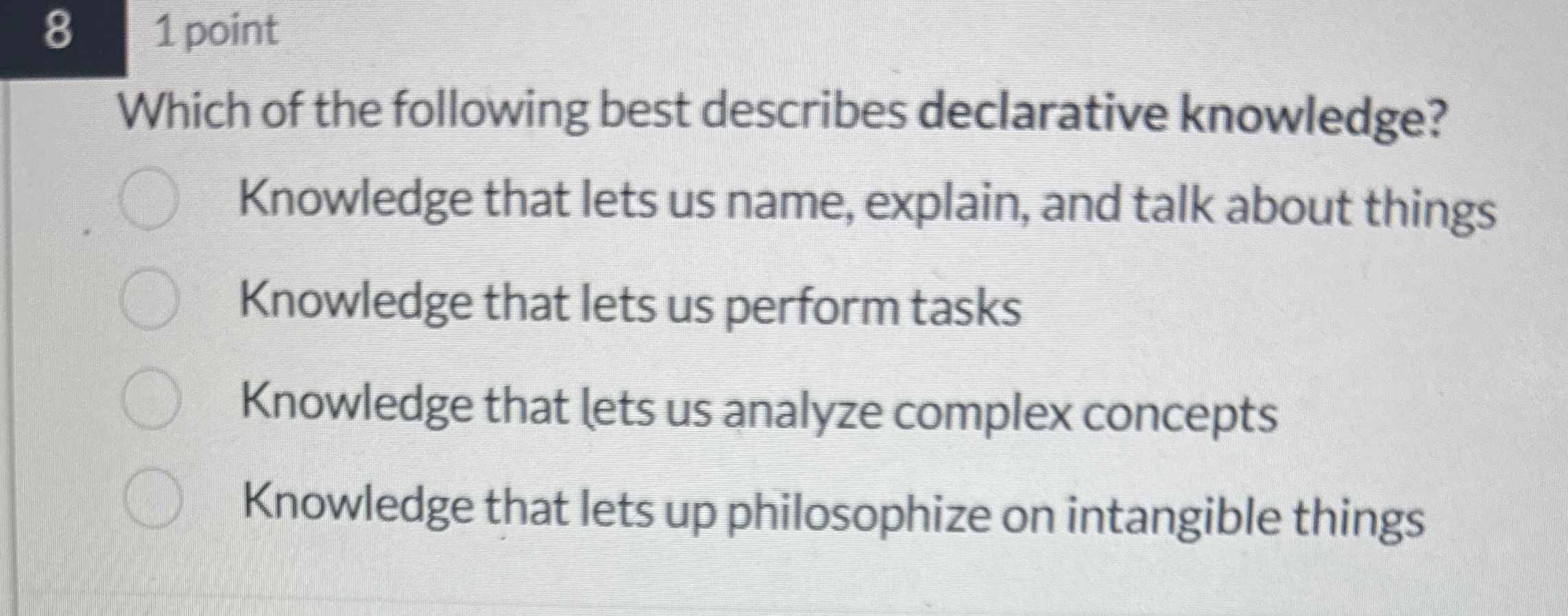 Solved 81 ﻿pointWhich of the following best describes | Chegg.com | Chegg.com