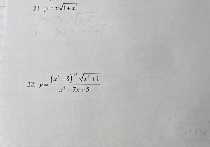find the derivative using logarithmic differentiation | Chegg.com