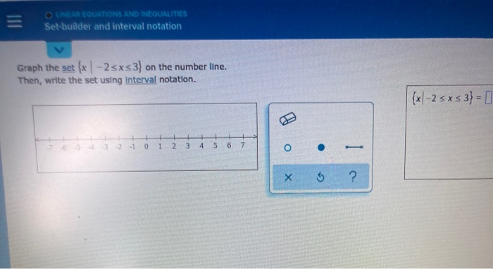 Solved O LINEAR EQUATIONS AND INEQUALITIES Set-builder and | Chegg.com