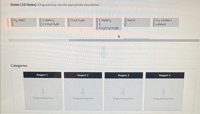 Solved From the list of reagents, choose those that will | Chegg.com
