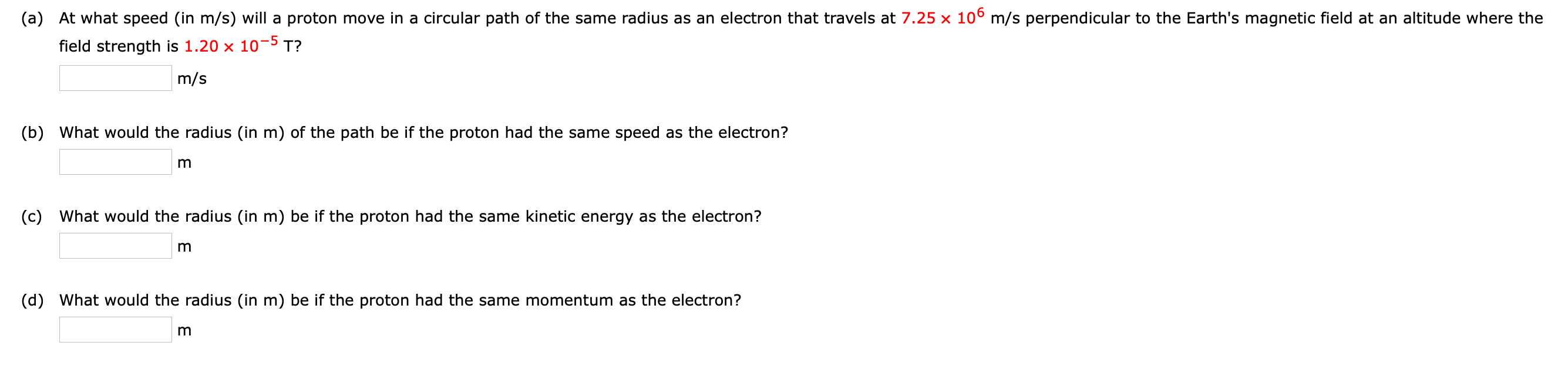 Solved field strength is 1.20×10-5T ?ms(b) ﻿What would the | Chegg.com
