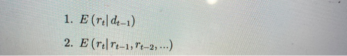 How to forecast these equation? What is the one step | Chegg.com