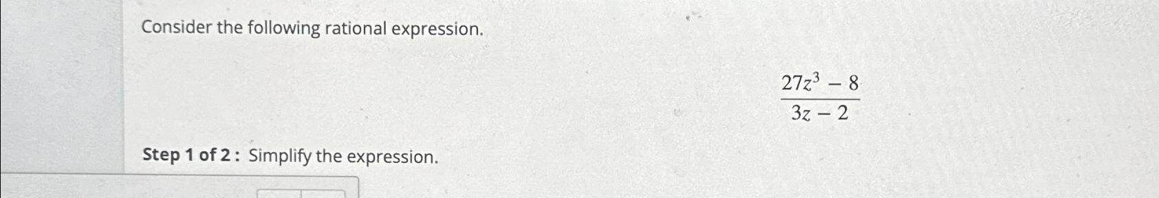 Solved Consider the following rational | Chegg.com