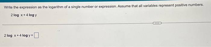 Solved Write the expression as the logarithm of a single | Chegg.com