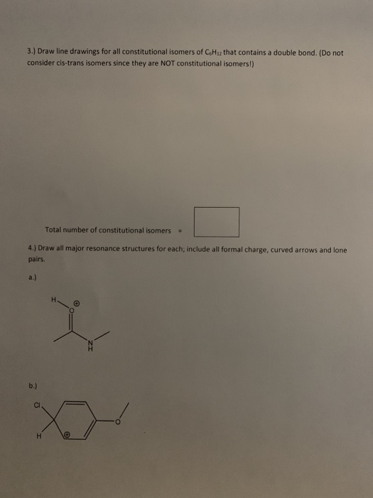 Solved 3.) Draw line drawings for all constitutional isomers | Chegg.com