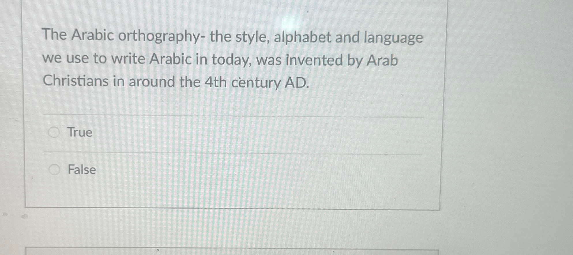 Solved The Arabic orthography-the style, alphabet and | Chegg.com