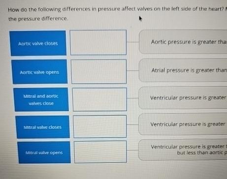 Solved How do the following differences in pressure affect | Chegg.com