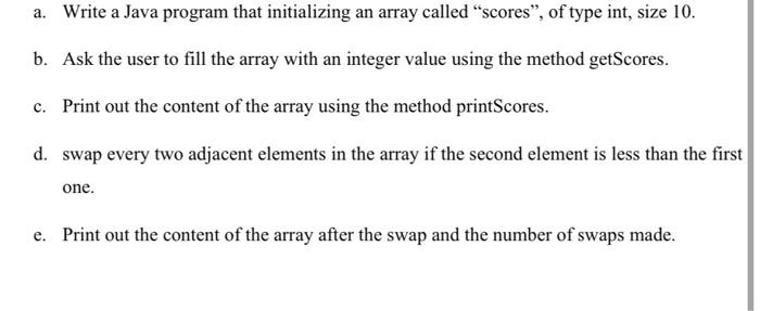 Solved b. Ask the user to fill the array with an integer | Chegg.com
