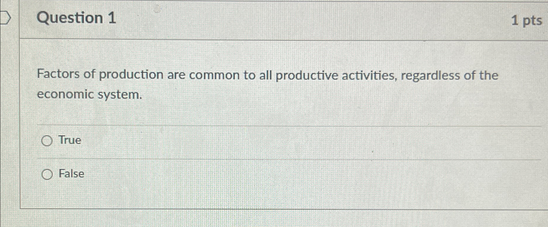 Solved Question 11ptsFactors of production are common to all | Chegg.com