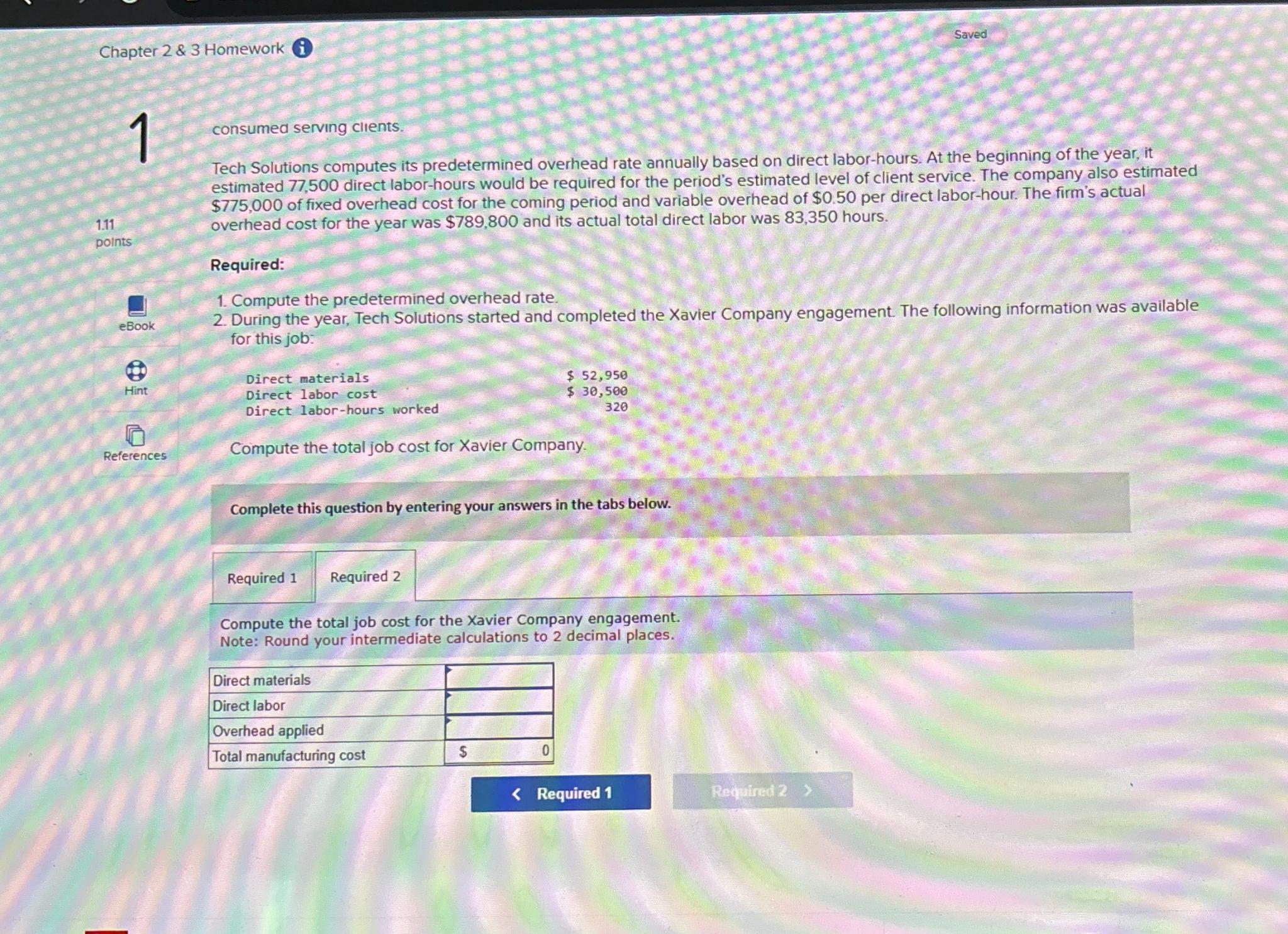 Solved Chapter 2 ﻿& 3 ﻿Homework (i1 ﻿consumed serving | Chegg.com