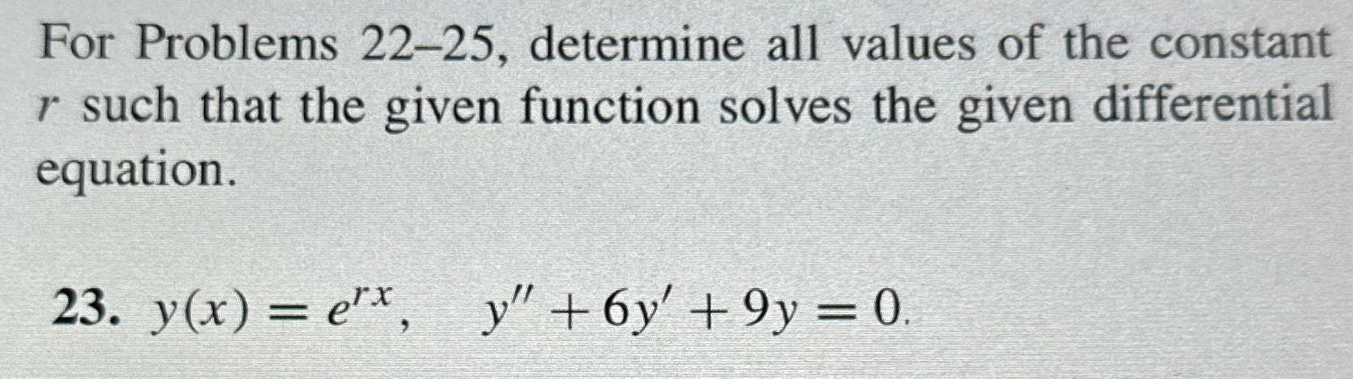 Solved For Problems 22-25, ﻿determine all values of the | Chegg.com