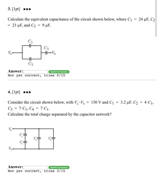 Solved Calculate the equivalent capacitance of the circuit | Chegg.com